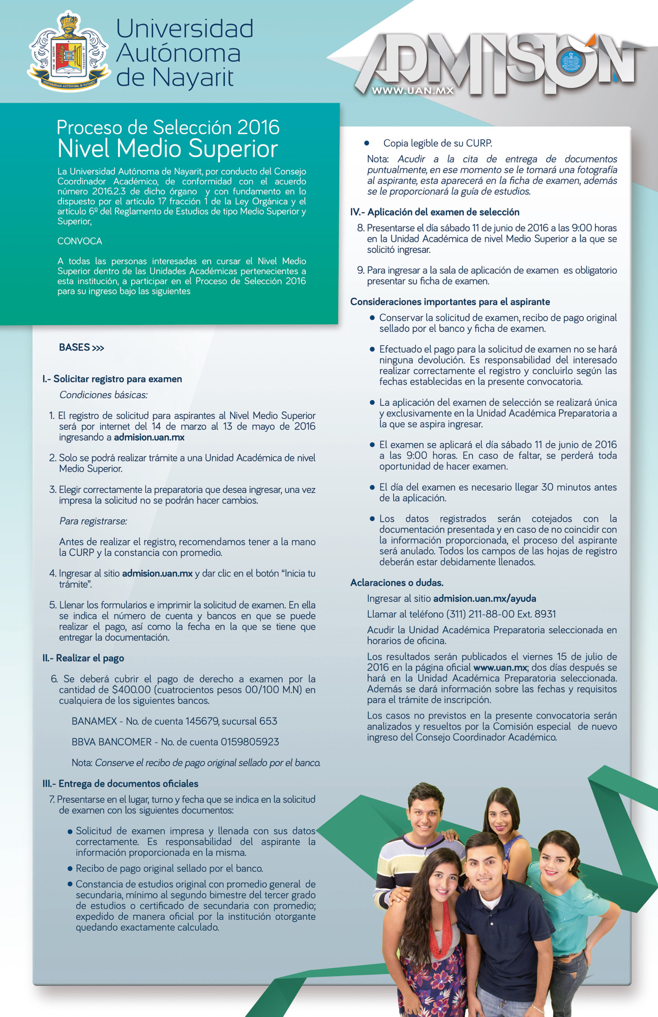 Admisión UAN